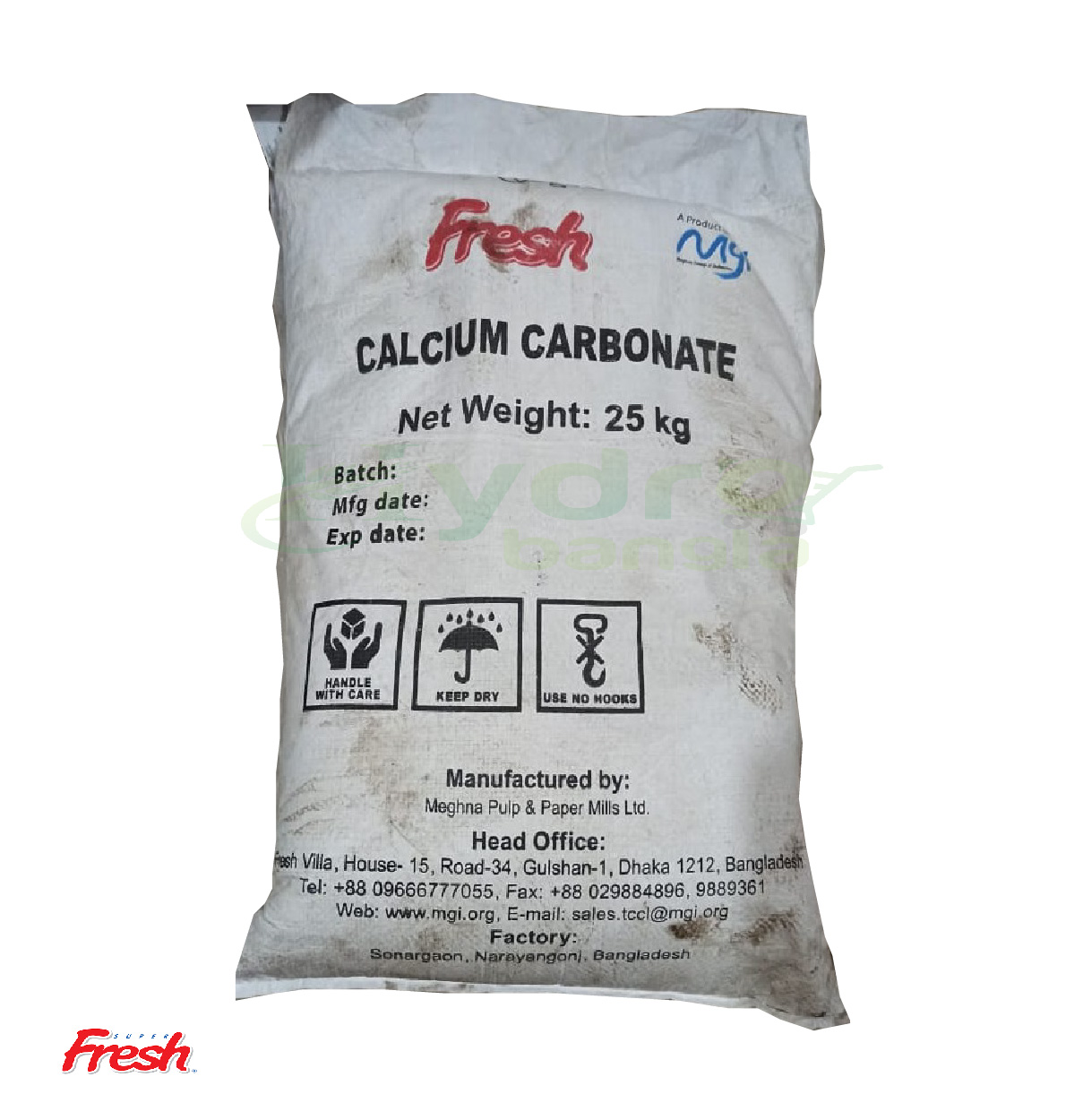 Calcium Carbonate Powder/CaCo3 - 25 kg Bag
